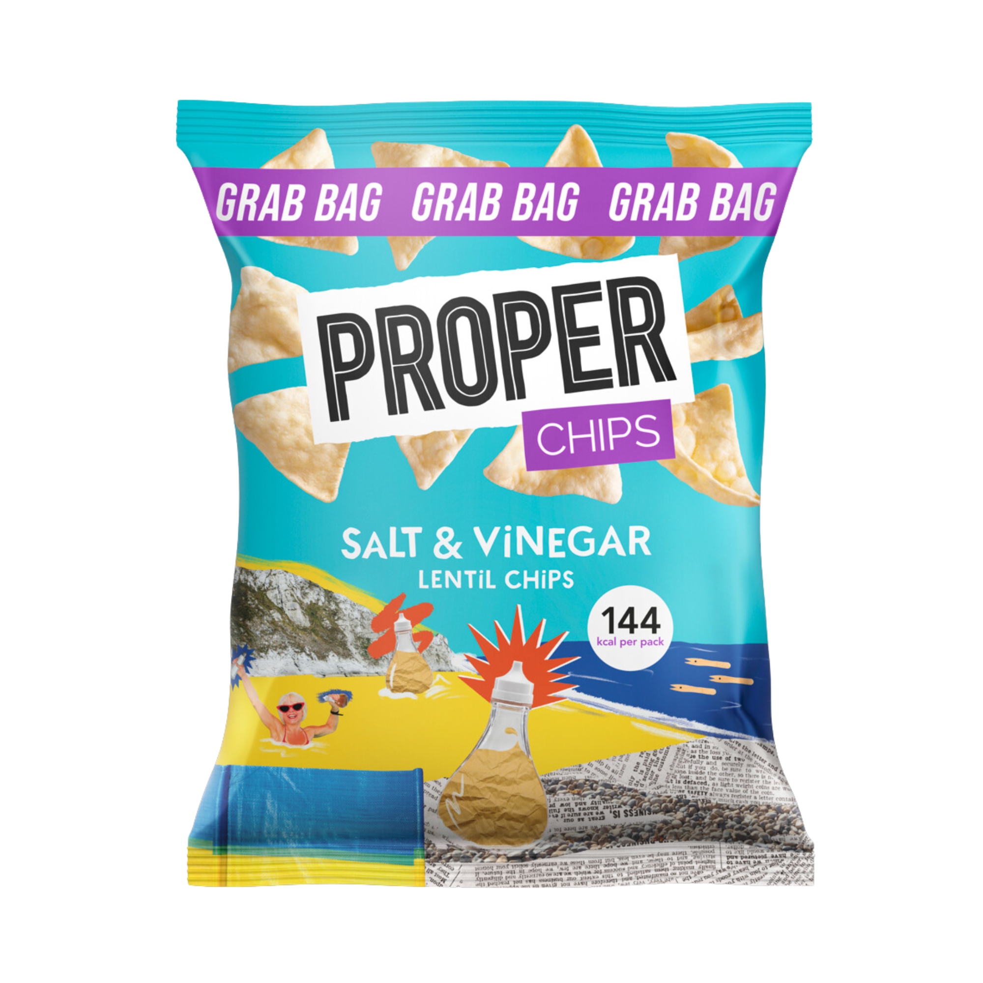 Properchips Grab Bag Lentil Chips - Salt & Vinegar (30x31g) | Wholesale ...